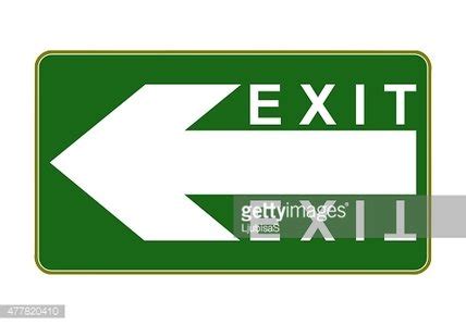 Exit Sign Exit Way Left Stock Vector Royalty Free FreeImages