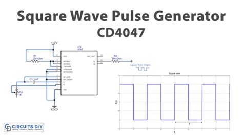 Square Wave Pulse Generator Circuit Using CD4047