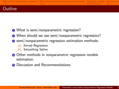 Parametric Versus Semi Nonparametric Parametric Regression Models Pdf