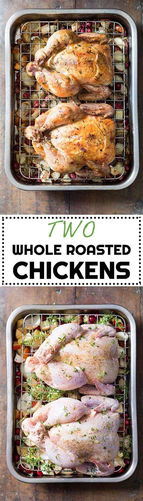 Two Whole Roasted Chickens Green Healthy Cooking