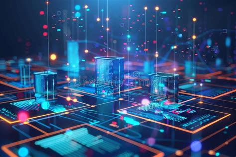 Big Data Flow Technology And Data Science Illustration Concept Concept