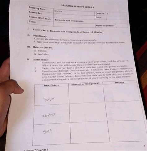 LEARNING ACTIVITY BHEET 1 Learning Area StudyX