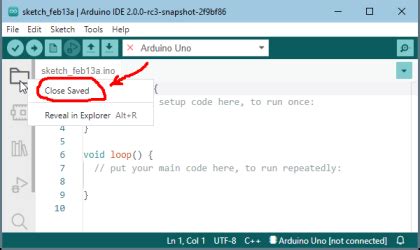 Evaluate Newly Introduced Close Saved Activity Icon Context Menu Item