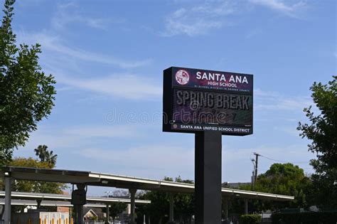 Santa Ana California 15 Apr 2023 Electronic Sign At Santa Ana High