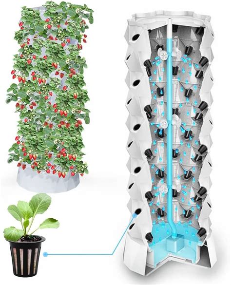 Hydroponics Tower Growing System Vertical Farming Aeroponic Tower