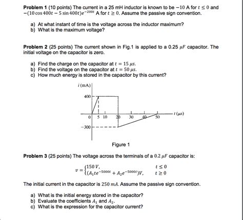 Solved Problem Points The Current In A MH Inductor Chegg