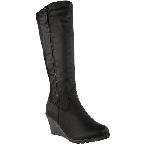 Mid Calf Wedge Boots For Ladies At Helen Rooker Blog