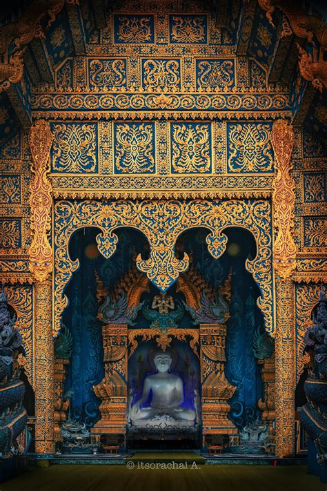 Unseen วัดร่องเสือเต้น จ เชียงราย ชมวิหารสีน้ำเงินอันงดงามอ่อนช้อย ประดิษฐานพระพุทธรัชมงคล