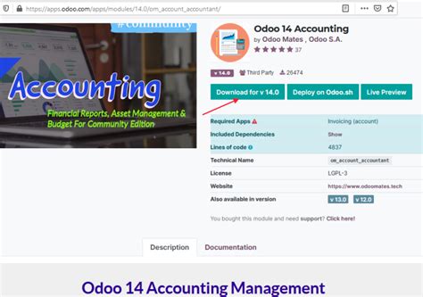Instalasi Accounting Dari Odoo Mates Pada Odoo Erp Pt Proweb Indonesia