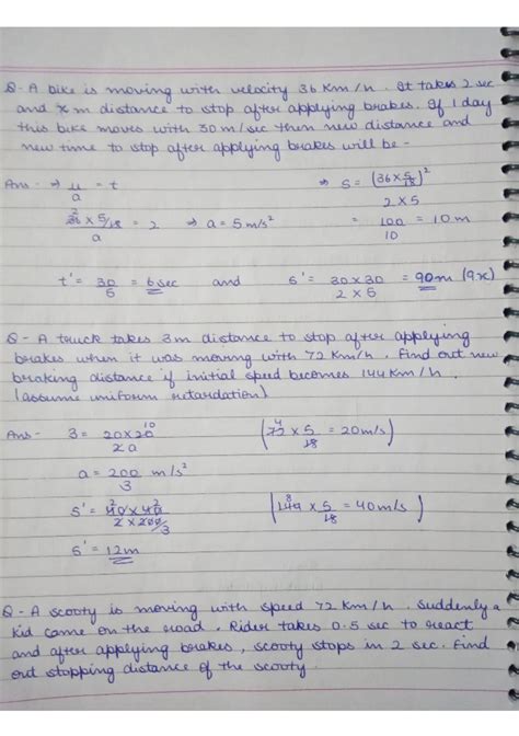 Kinematics Notes PDF Quick Revision Graphs Equations