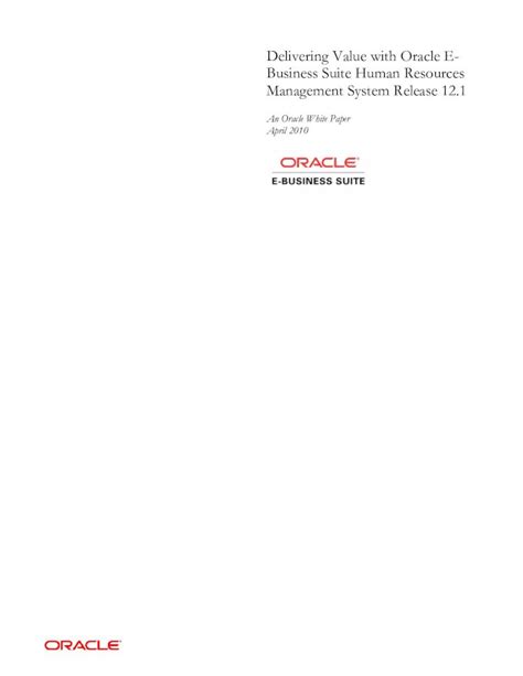 Pdf Oracle E Business Suite Human Resources Management System · Pdf
