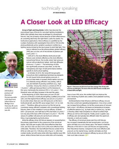 A Closer Look At Led Efficacy Floriculture And Greenhouse Crop Production