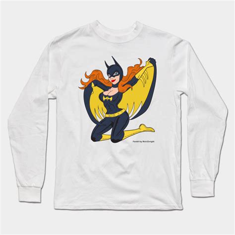 Busty Batgirl Batgirl Pinup Long Sleeve T Shirt Teepublic