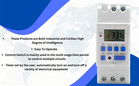 LEYDEN AHC A VAC Din Rail Timer Switch Electrical On Off ON Off Program Day Auto Off