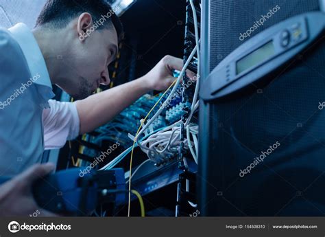 Man Fixing Network