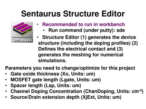 ppt synopsys sentaurus tutorial for ee 130 230m project powerpoint