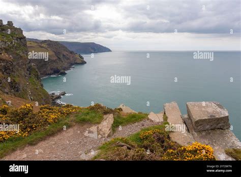 The North Devon Coast Near Wringcliff Bay Valley Of Rocks Devon Uk