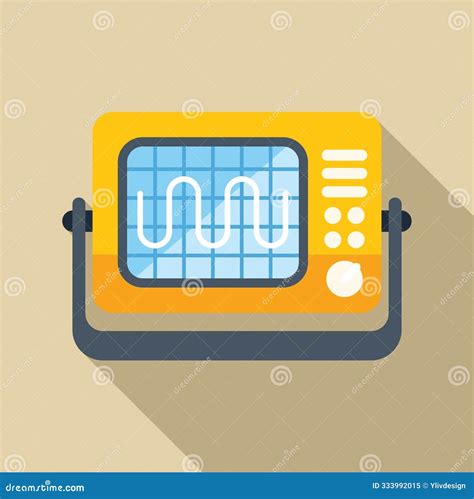 Yellow Oscilloscope Showing Sinusoidal Signal On Screen Stock Image Image Of Test Monitor