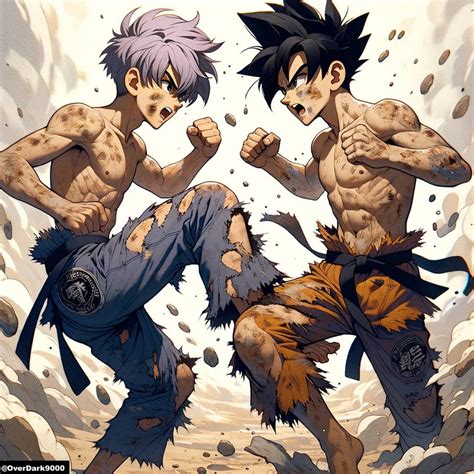Trunks And Goten Sparring V5 By Overdark9000 On Deviantart