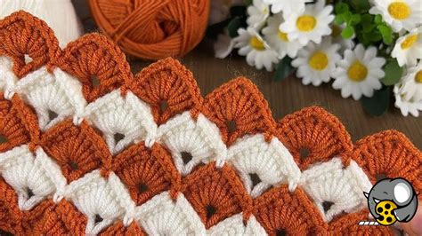 مدل قلاب بافی فوق العاده راحت برای پتو بچه فیلو