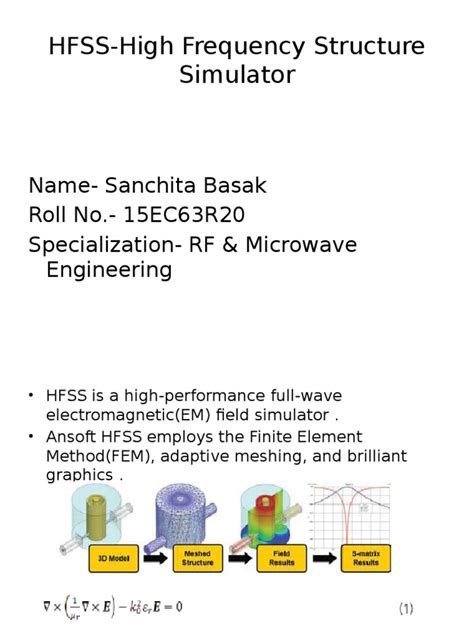 Hfss High Frequency Structure Simulator Pdf Waveguide