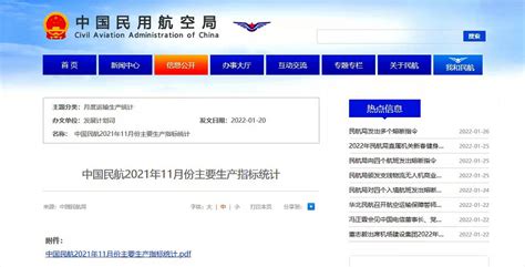 中国民航2021年11月份主要生产指标统计 民航危险品培训服务平台
