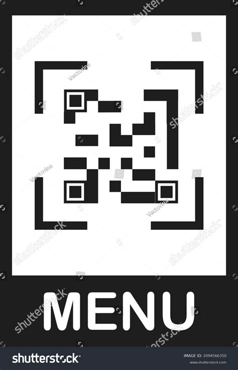 Menu Restaurant Cafe By Qr Code Stock Vector Royalty Free Shutterstock