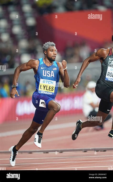 Noah Lyles Running The 200m At The 2019 World Athletics Championships