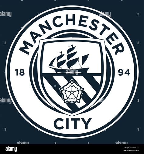 Manchester City Fc White Logo English Professional Football League