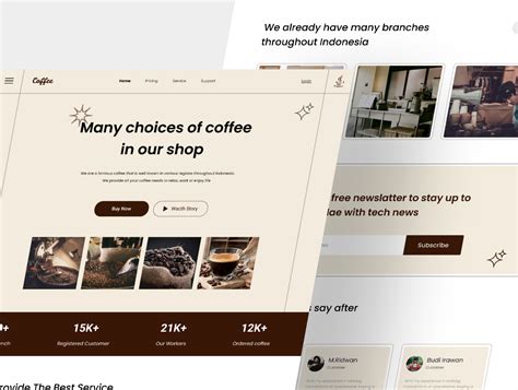 Landingpage Coffee By Bagas Candra Pratama For Agensip Ui Ux Agency On