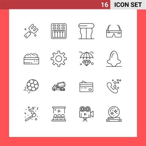 Group Of 16 Outlines Signs And Symbols For Bush Google Furniture