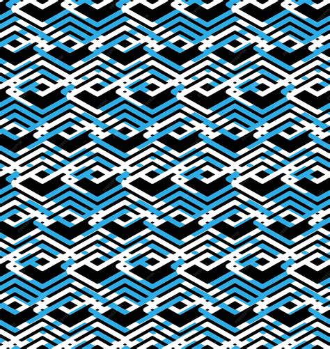 Premium Vector Geometric Lined Seamless Pattern Colorful Vector