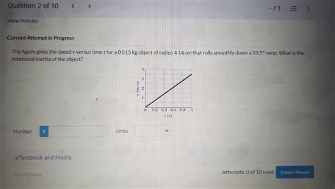 Solved The Figure Gives The Speed V Versus Time T For A
