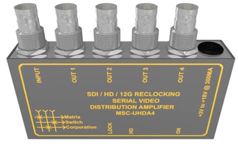 Matrix Switch Msc Uhda4 4 Output 12g Sdi Video Distribution Amplifier Full Compass Systems