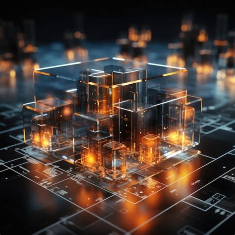 Premium Ai Image Small Digital Cube Element