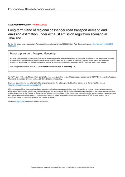 Pdf Long Term Trend Of Regional Passenger Road Transport Demand And