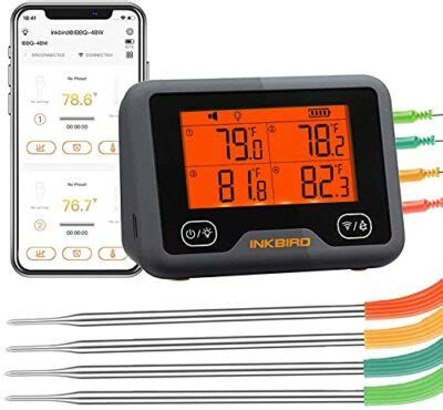 Inkbird Wi Fi Bluetooth Wireless Thermometer Probes Smart Phone App BBQ Finds