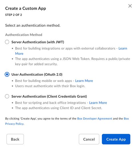 Setup With Oauth 20 Box Developer Documentation