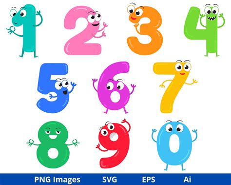 1 To 10 Numbers Images Clipart