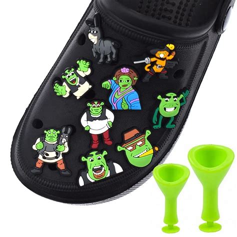 Shrek Croc Charms And Shrek Ears Shrek Ears Shrek Movie Dream Works