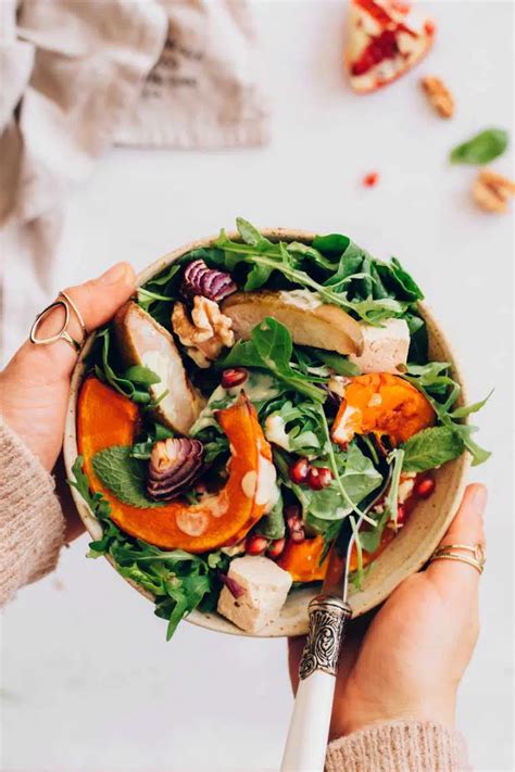 Best Roast Pumpkin Spinach Feta Salad