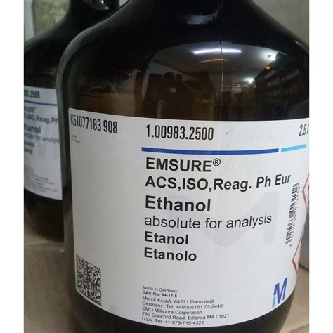 Jual Etanol Absolute For Analysis Pro Analis 100983 Repack Ecer