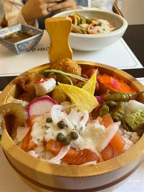 테즈쿠리 숨은 홍대 맛집 연어벤또 연어 덮밥 비교 네이버 블로그