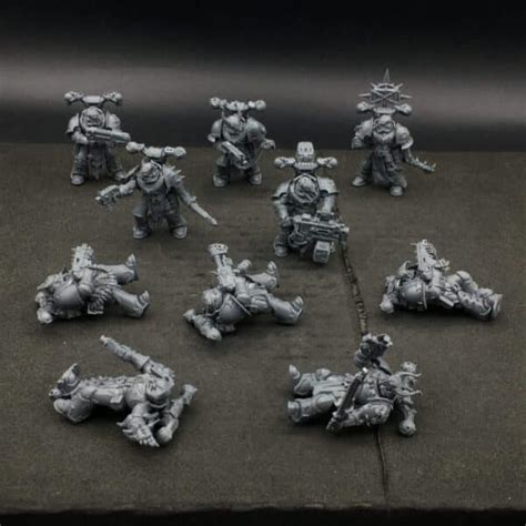 Chaos Space Marines X10 86453 Mindtaker Miniatures
