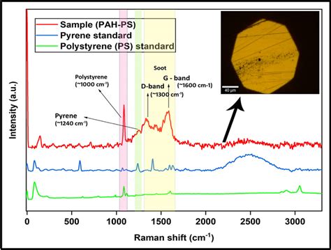 Raman Spectrum Of PAH Pyrene Bound PS Polystyrene Microplastic MP