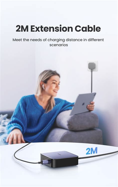 Củ sạc nhanh Nexode W GaN II cổng USB Type C x USB Type A x Ugreen chính hãng EU