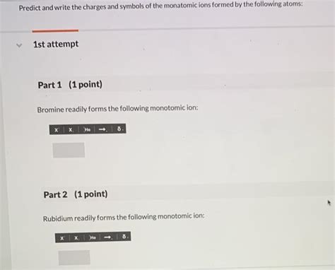 Solved Predict And Write The Charges And Symbols Of The Chegg