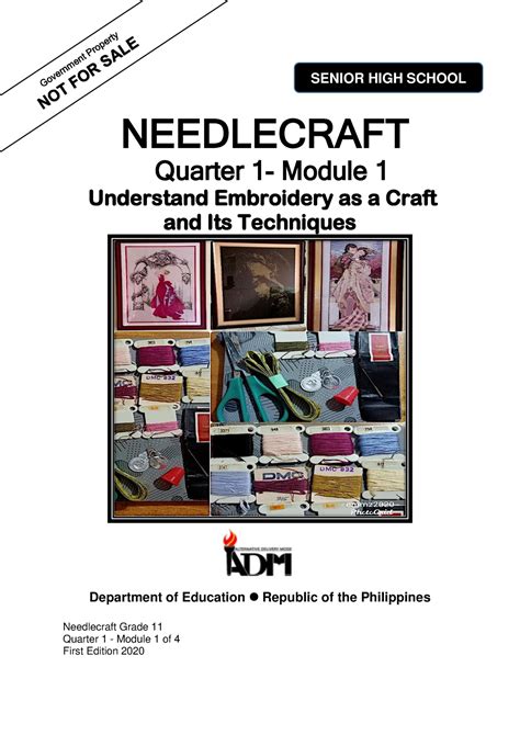 Needlecraft Shs Learning Module Needlecraft Quarter 1 Module 1