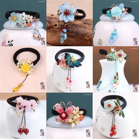【傾城】復古民族風 發繩 發圈 頭繩 古風飾品 半扎發皮筋 丸子頭發繩 橡皮筋 古風發芯片 盤發圈繩扎發繩 蝦皮購物