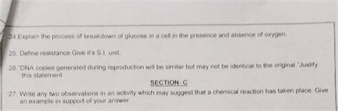 Explain The Process Of Breakdown Of Glucose In A Cell In The Presence